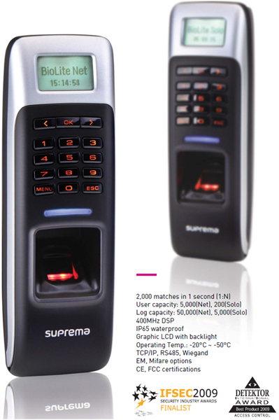 Suprema BioLite Net Biometric Reader | Global Security (UK) Ltd